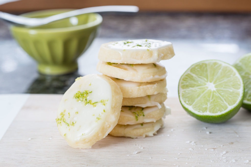 Lime & Sea Salt Shortbread Cookies - VegWIthJenn